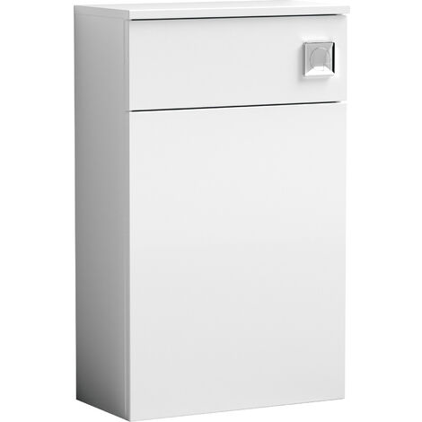 Contemporary Compact WC Toilet Unit 500mm - Gloss White