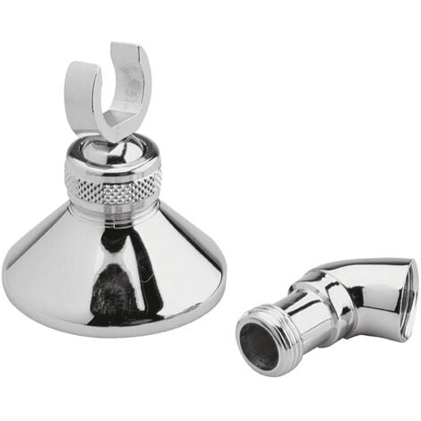 Round Wall Bracket and Elbow - Chrome