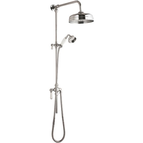 Exposed Grand Rigid Riser Shower Kit with Fixed Head & Handset - Chrome ...
