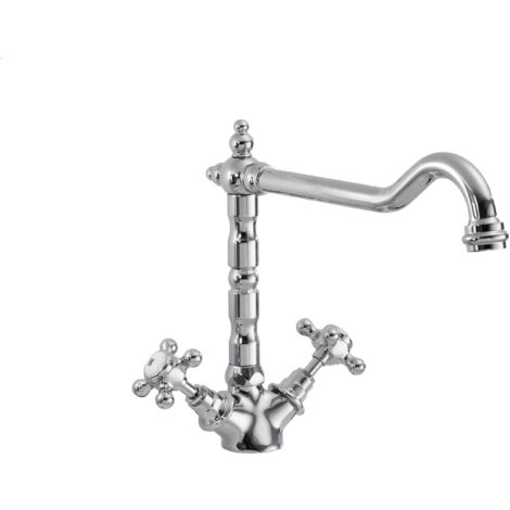 Traditional French Classic Mono Sink Mixer Tap - Chrome