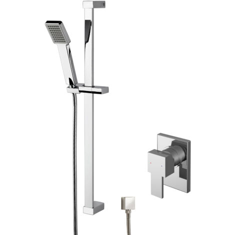 Ripple Concealed Square Manual Valve & Slide Rail Kit Shower Bundle Set ...