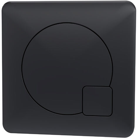 Square Dual Flush Push Button - 70mm - Matt Black