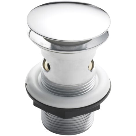 Easyclean Push Button Plug Basin Slotted Waste - Chrome