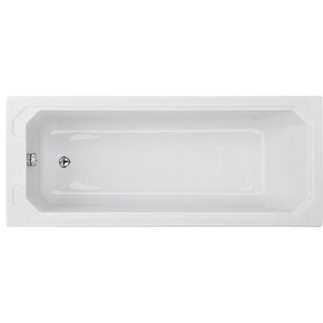 Traditional Straight Single Ended Shower Bath Tub - 1700mm x 750mm