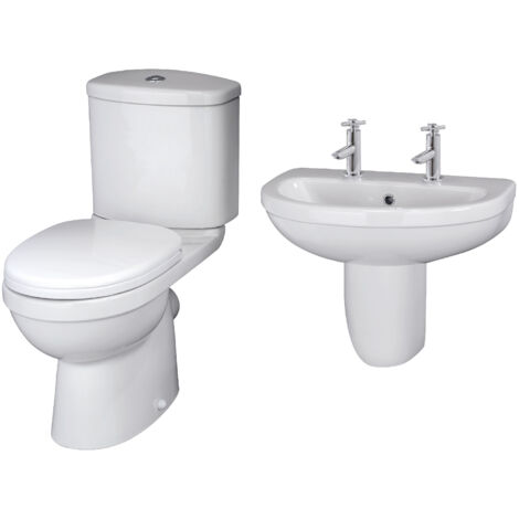 Balterley Vito Bathroom Suite: Close-Coupled Toilet w/ Dual-Flush ...
