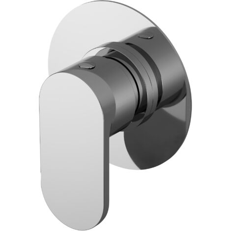 Current Contemporary Round Concealed Stop Tap with Lever Handle, 100mm ...