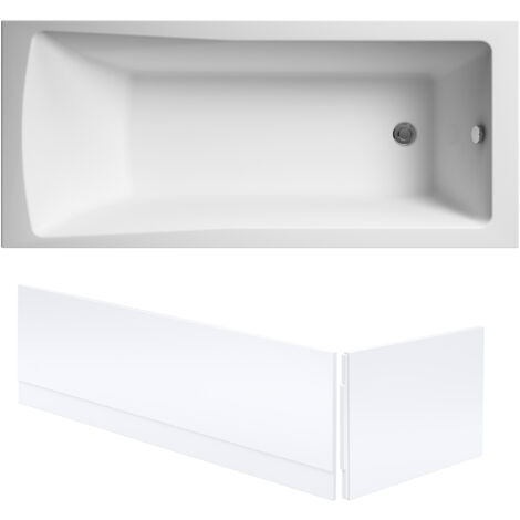 Square Single Ended 1700x700 with Leg Set & Front & End Bath Panels