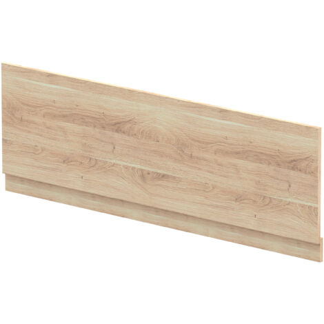 1700mm Straight Bath Front Panel and Plinth - Bleached Oak