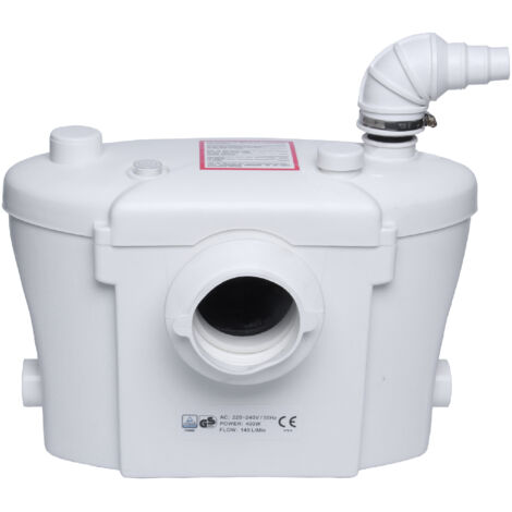Bathroom 4 Inlet Macerator Waste Pump System, 400W, 270 x 398 x 230mm ...