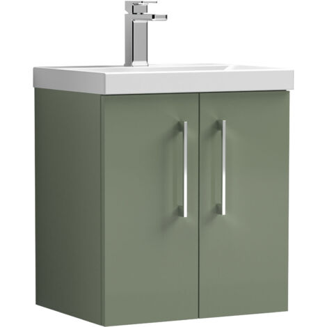 Balterley Contemporary Bathroom Wall Hung 2 Soft-Close Door Vanity Unit ...