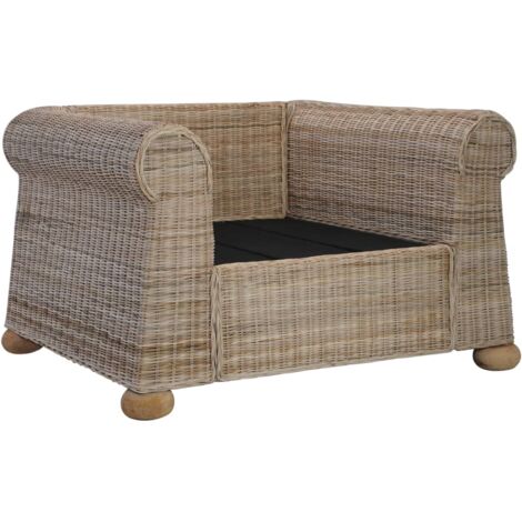 Sessel mit Kissen Natur Rattan CFW561902