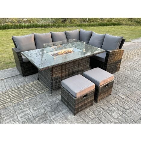 Rattan small sofa set store