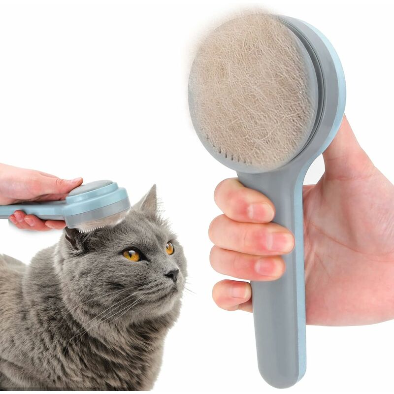 Cat Brush Self cleaning Dead Hair Brush for Dogs Grooming Brushes for Dogs Cat Short and Long Hair Massage Brush for Cats Soft to Remove Hair and Undercoat