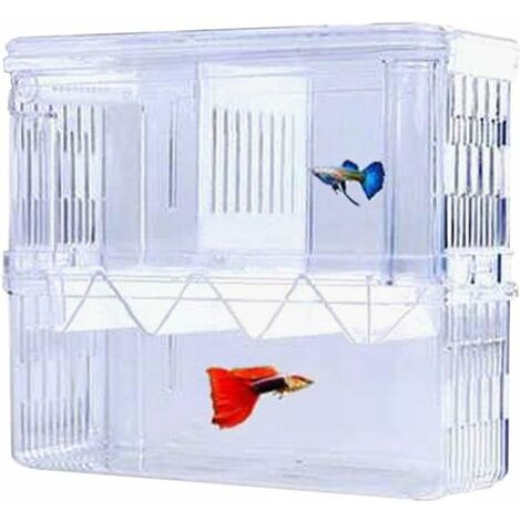 Fish Breeding Box Acrylic Floating Isolation Box Double Layer Breeding ...