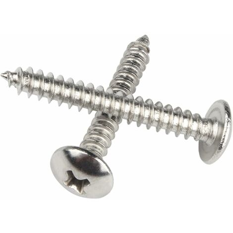 Round Head Wood Screws - 304 Stainless Steel Phillips Head Screws ...