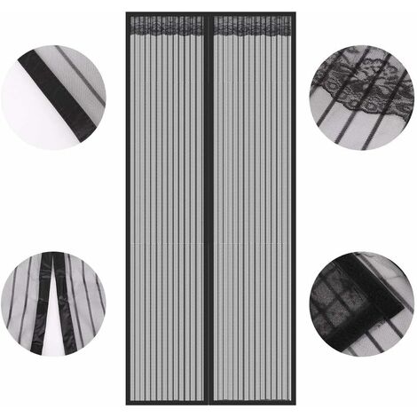 Magnetic Screen Door Self-Closing No Drilling Easy to Install Insect ...