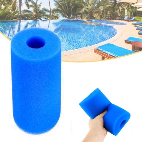 Reusable Pool Filter Foam, for Type A Pool Filter, Portable Sponge (Blue)