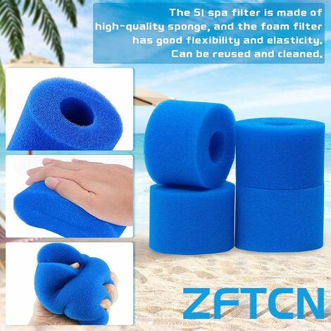 8 Pack Foam Pool Filters Filter for Intex Type S1 - Foam Filter for Spa ...