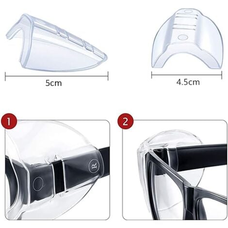 Safety Goggles Side Shields, Clear Glasses Side Shield