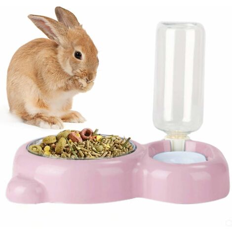 Automatic Stainless Steel Rabbit Water Dispenser Removable Bowl Anti ...