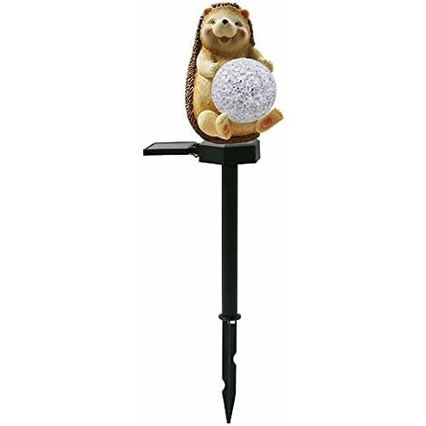 LED Solar Ground Light Cute Hedgehog Garden Lamp with Light Ball ...