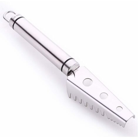 - 304 Stainless Steel Sawtooth Fish Scale Scraper - Silver