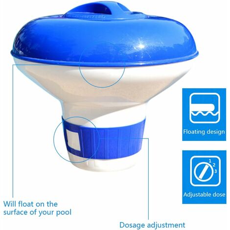Swimming Pool Dosing Floats, 4 Pcs 5 Inch Floating Chlorine Dispenser ...