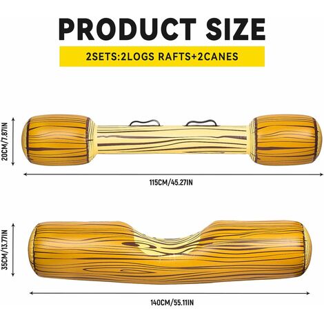 Pieces Pool Toys - Inflatable Stick Battle Water Games with Buoy Raft ...