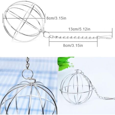 3 Pieces Hay Dispenser Feeding Ball Hay Feeder Rabbit Pet Hanging Ball ...