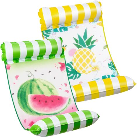 Pool Hammock Set - Set of 2 Inflatable Pool Floats for Adults Versatile ...