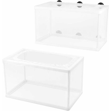 Aquarium Fish Isolation Box 2 Pcs Plastic Mesh Fish Incubator Fish ...