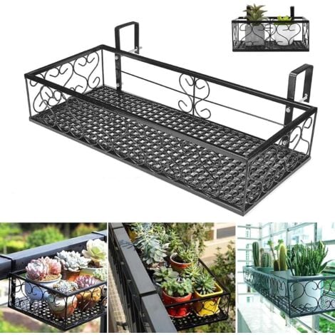 Balcony Hanging Planter Rack,Iron Balcony Plant Shelf,Balcony Metal ...