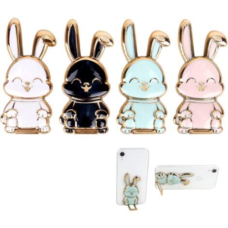 4 Pack Rabbit Foldable Mobile Phone Stand, Foldable Bunny, Cute Rabbit ...