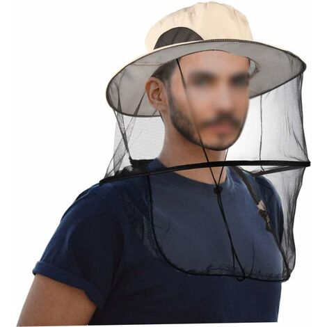 Mosquito Head Net Hat Protective Cover Anti-bee Insect Fly Bug Netting ...