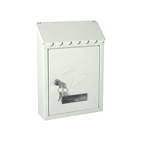 Mailbox Model Iron, Cream colour, Dimensions: 300 x 210 x 70 mm