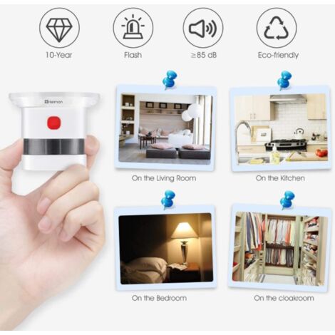 Mini Fire Smoke Detector with 10 Year Battery Life TÜV and EN14604 ...