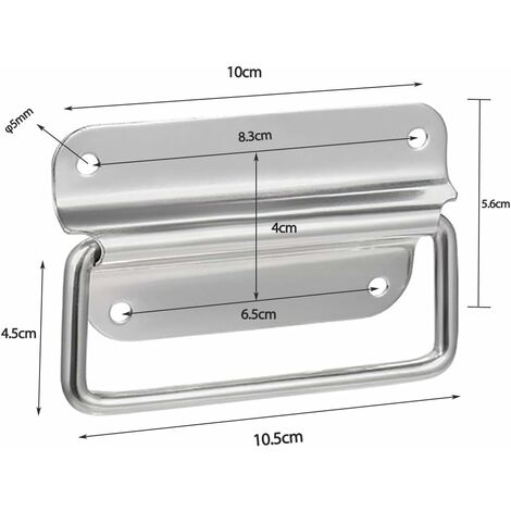 Folding Handles Stainless Steel Pull, Crate Handle Folding Crate ...