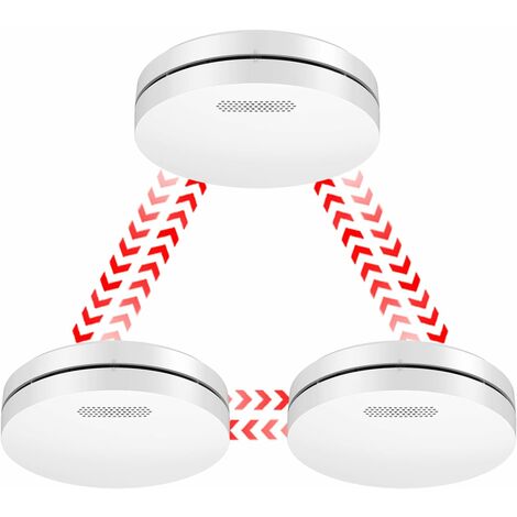 Interconnected Smoke Detector, 10 Years Battery, Smoke Detectors, Fire ...