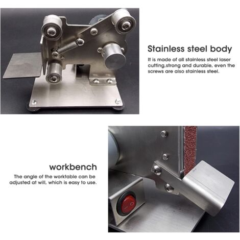 Electric Belt Sander, Mini Electric Belt Sander, 96W, 4000-9000 RPM ...