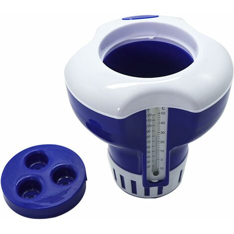 QPF586 Large Floating Dispenser White/Blue 7 Swim Deluxe Swimming Pool