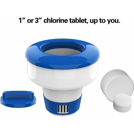 7 Inch Floating Chlorine Dispenser, Large Capacity Adjustable Release ...