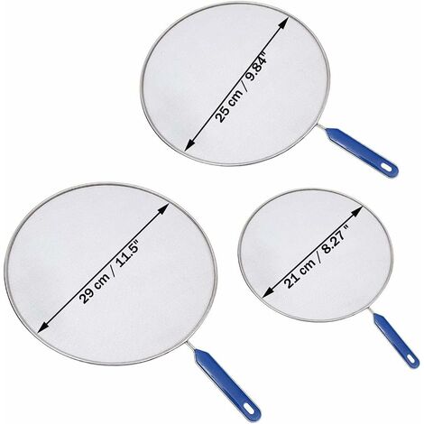3PCS Splatter Proof Lid, Stainless Steel Splatter Guard, Splatter Proof ...