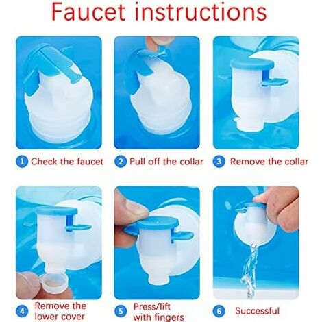 2 Pack Collapsible Water Can with Tap, Water Reservoir, Camping Water ...