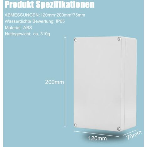 Junction Box,IP65 Water Resistant ABS Project Enclosure Instrument ...