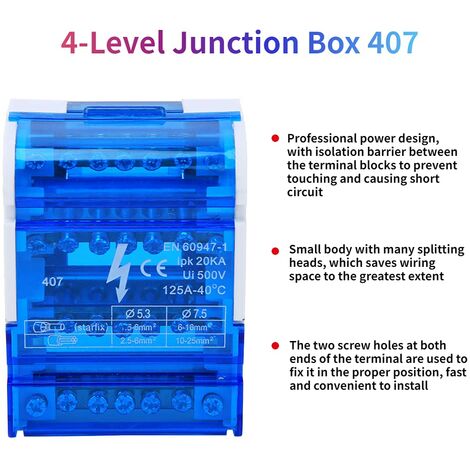 Junction Box Outdoor, Terminal Block with Protective Cover Brass Din ...