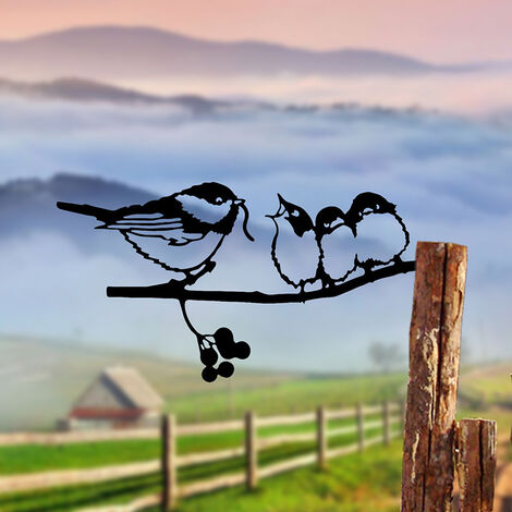 Metal Robin Bird, Metal Garden Birds, Rustic Robin Garden Ornament ...