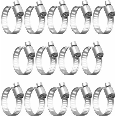 Hose clamp 14 pieces made of 304 stainless steel for flexible hose with ...