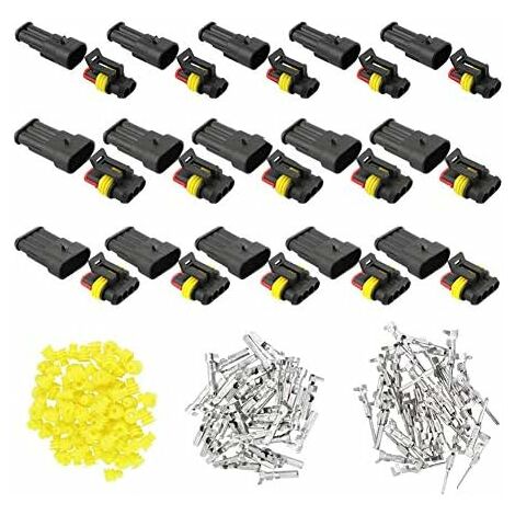 15 Pieces Waterproof Connector, Terminal Plug Socket Kit, Terminals ...