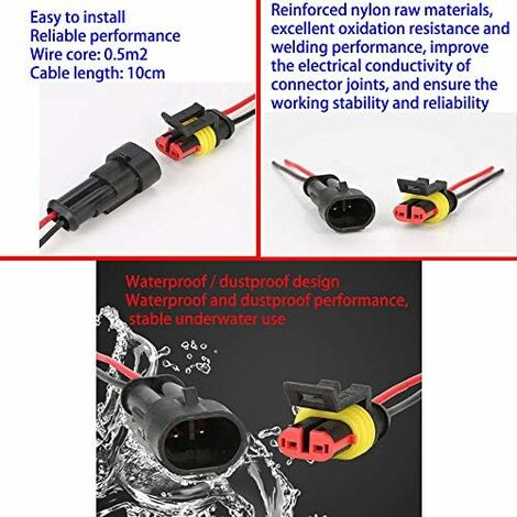 Car Waterproof Plug, Electrical Male and Female Socket, AWG Electrical ...