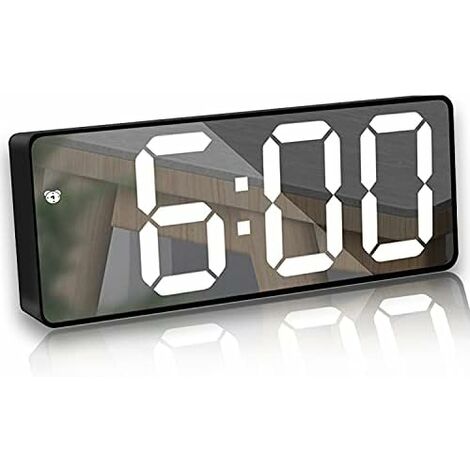 Mirror Alarm Clock,Digital Alarm Clock,LED Mirror Digital Clock ...